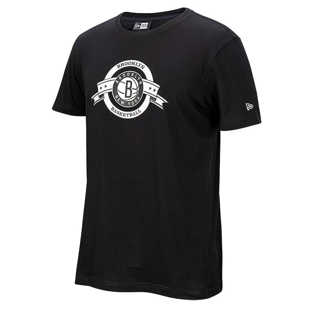 Brooklyn Nets New Era NBA Ribbon Banner T-Shirt - Black | US Sports HQ