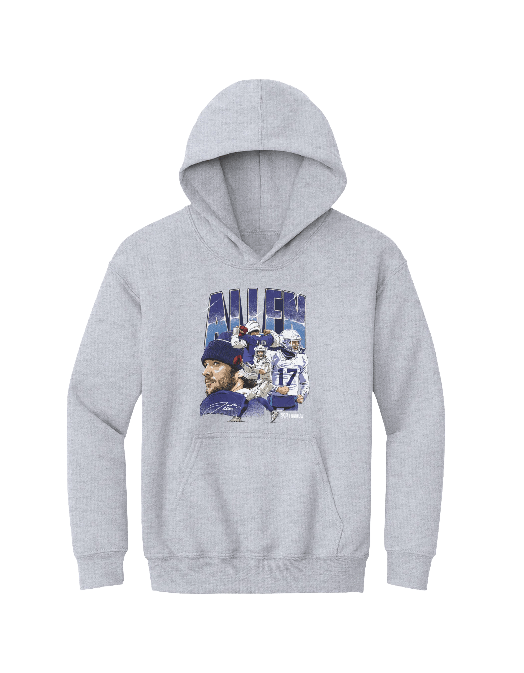 Youths Josh Allen Buffalo Bills 500 Level NFL Collage Hoodie Jumper ...