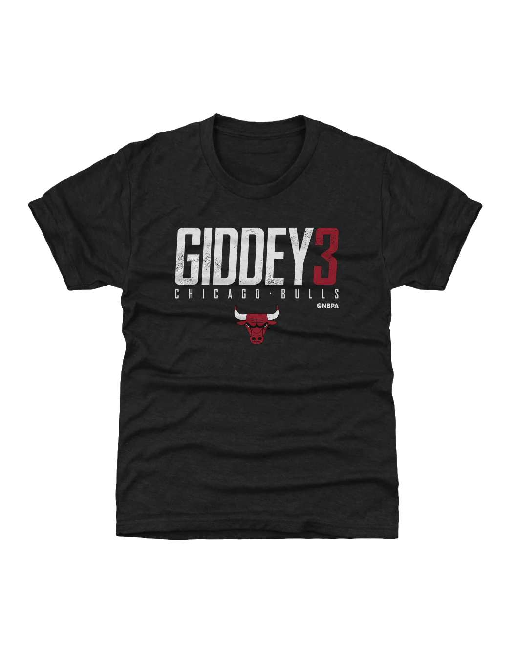 Youths Josh Giddey Chicago Bulls 500 Level NBA Elite T-Shirt - Tri Bla ...