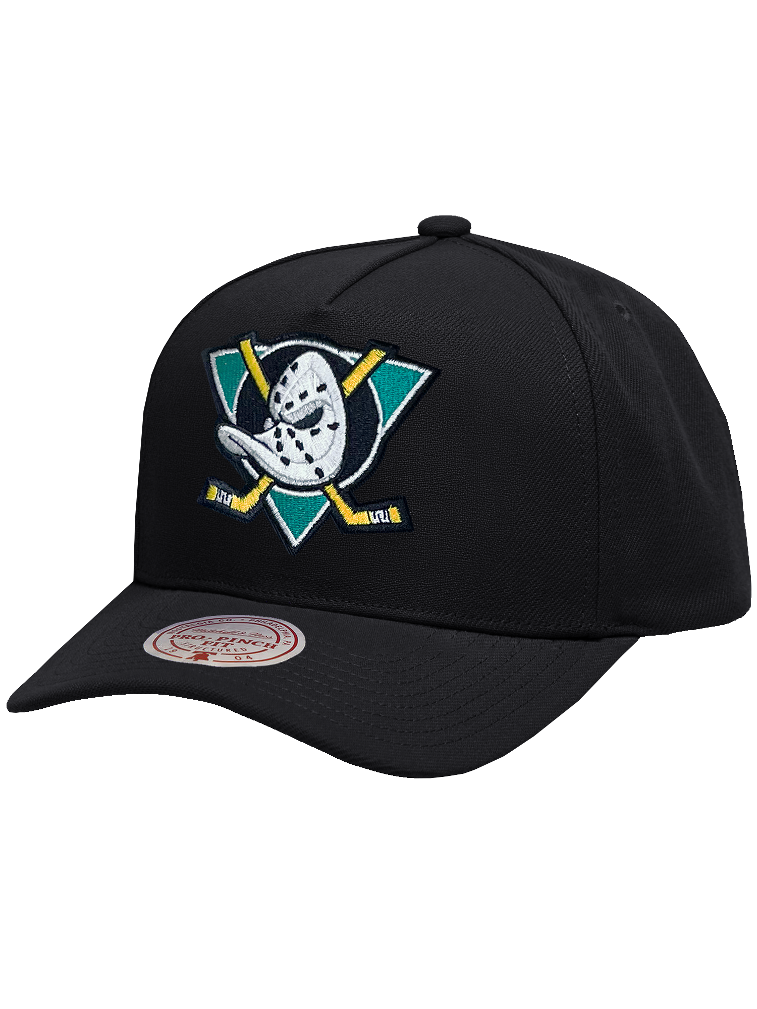 Anaheim Mighty Ducks Mitchell & Ness NHL Team Pro Pinch Snapback Hat ...