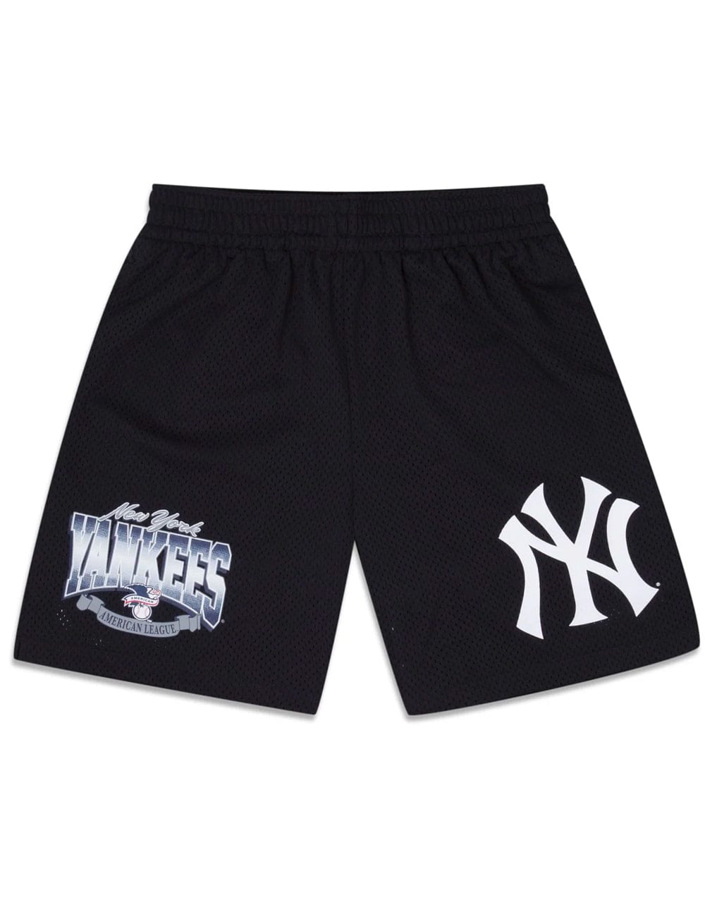 New York Yankees New Era MLB Logo Arch Mesh Shorts - Navy | US Sports HQ