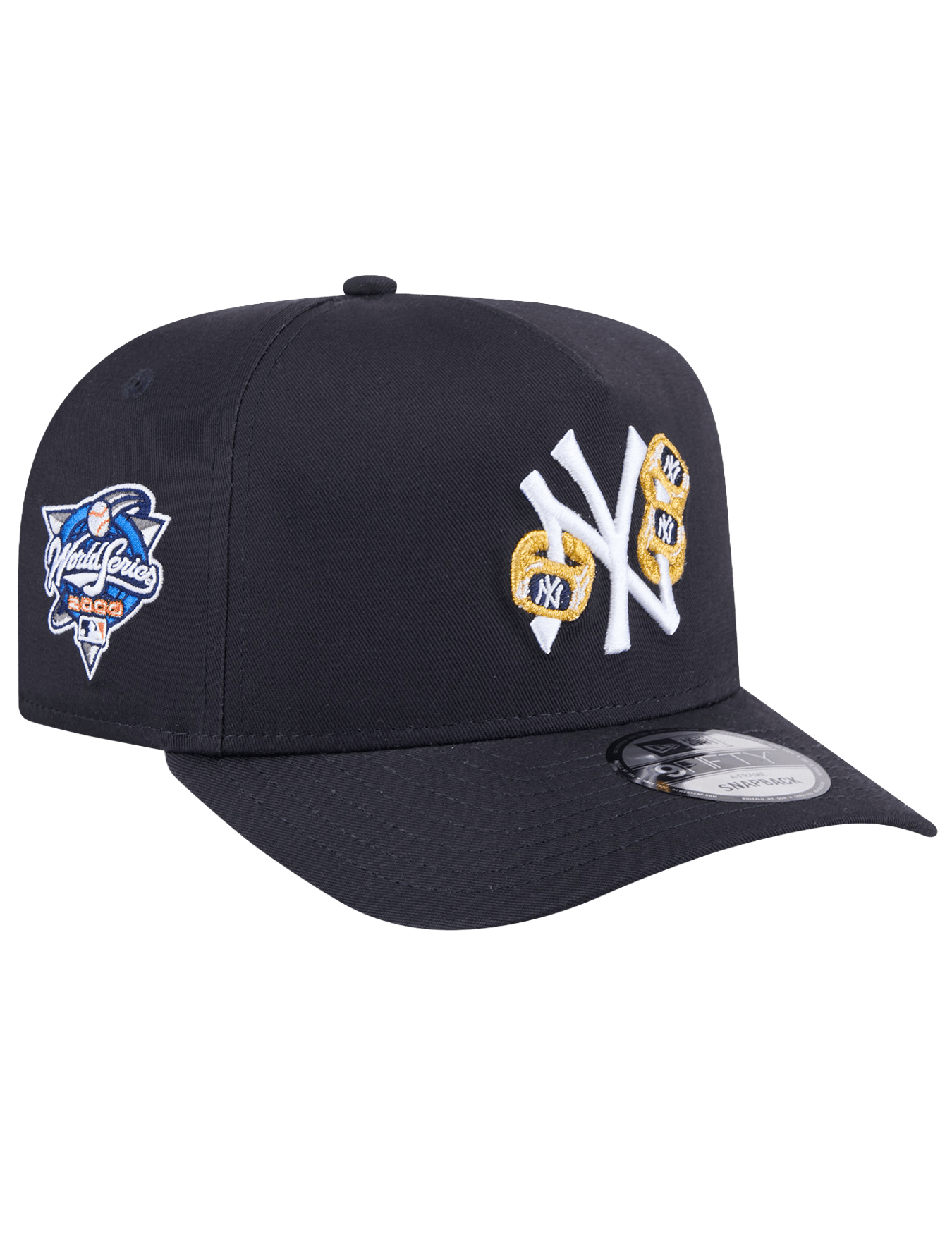 New York Yankees New Era MLB Three-Peat 9FIFTY A-Frame Pre-Curved Snap ...