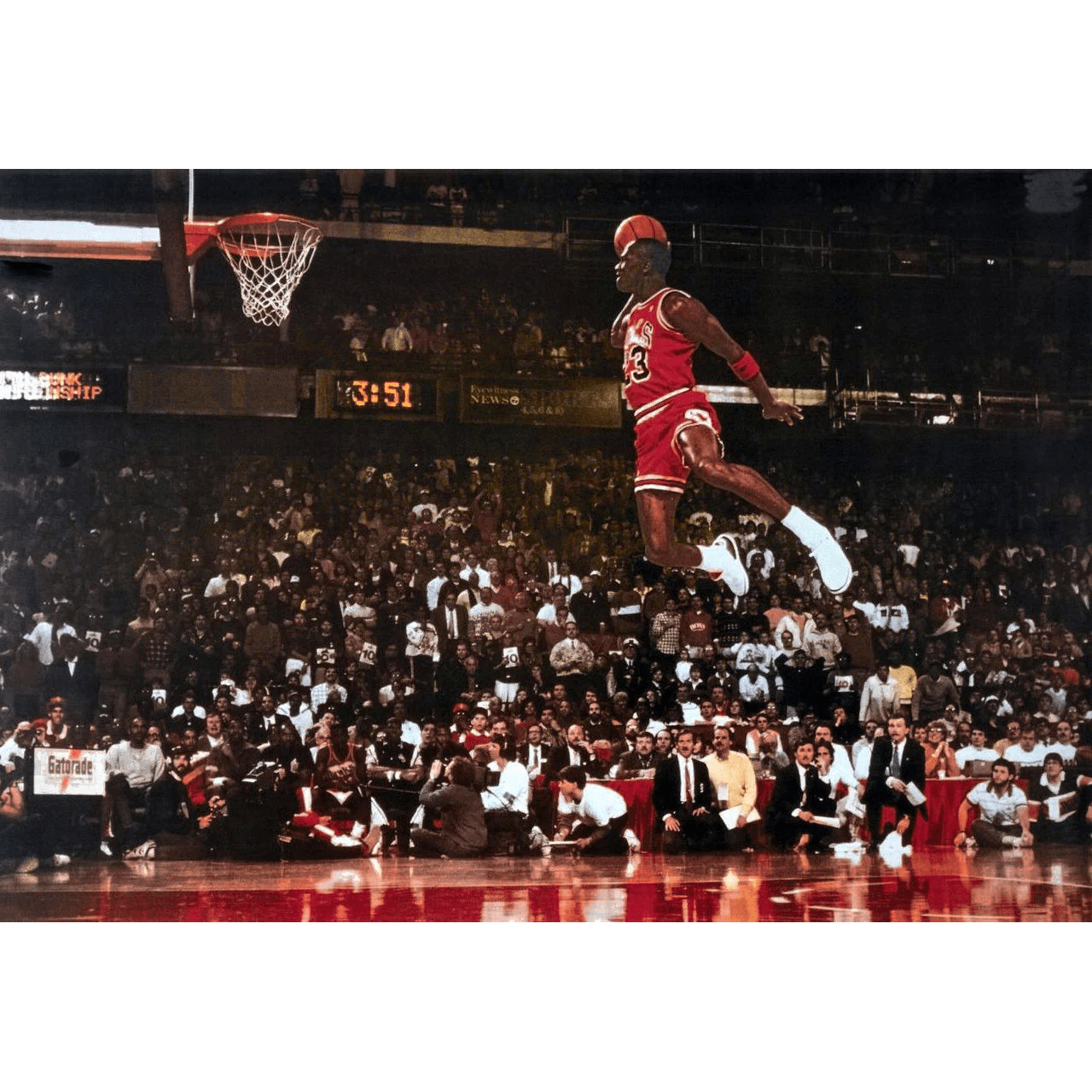 Michael Jordan Chicago Bulls NBA Slam Dunk Contest Poster | US Sports HQ