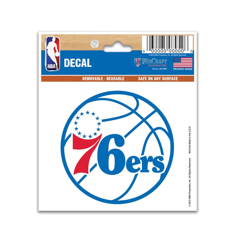 Philadelphia 76ers Wincraft NBA 3" x 4" Multi-Use Sticker Decal | US ...