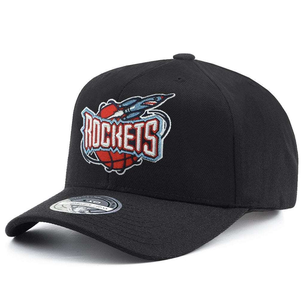 Houston Rockets Mitchell & Ness NBA HWC Logo 110 Curved Snapback Hat ...