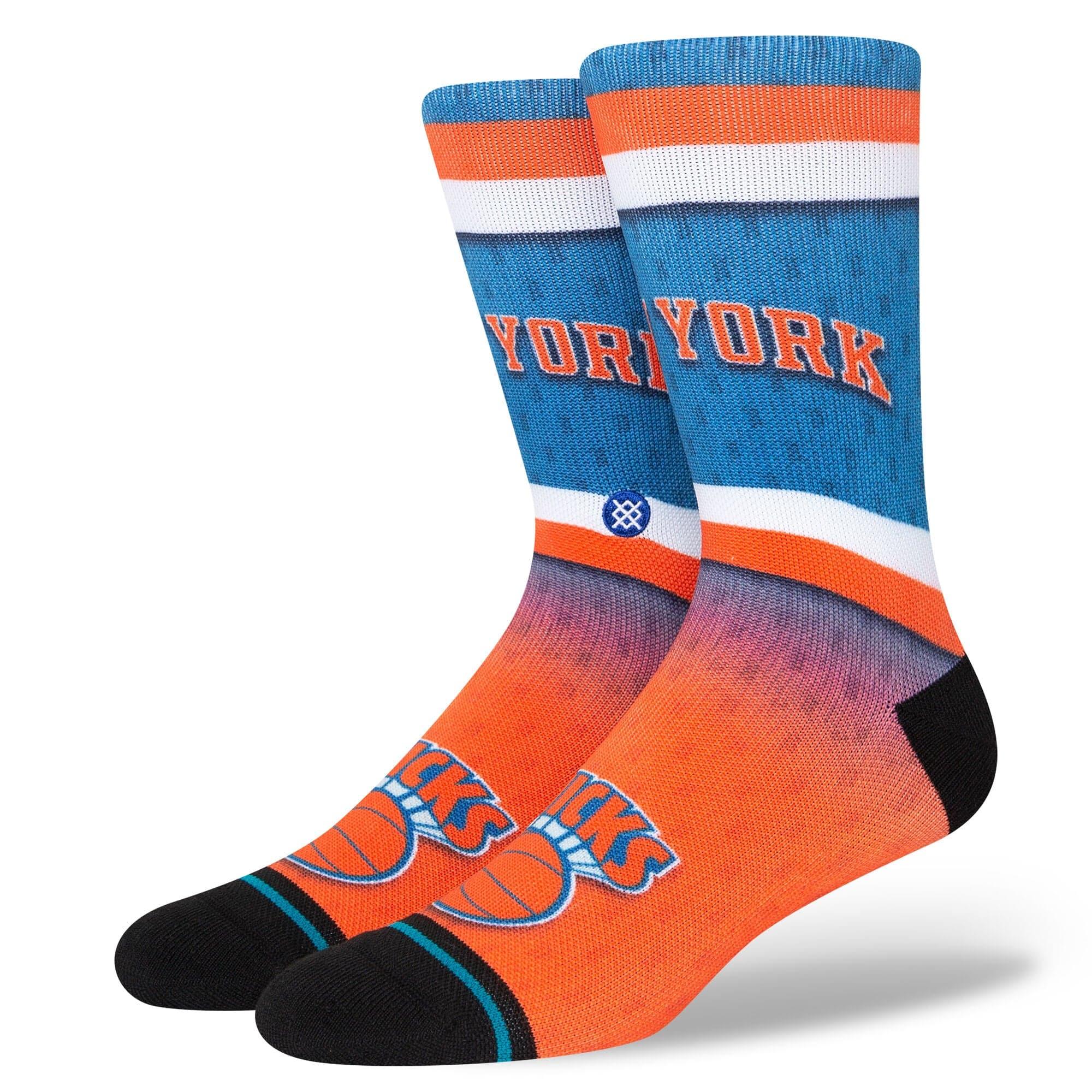 New York Knicks Stance NBA HWC Logo Fader Crew Socks - Royal | US Sports HQ