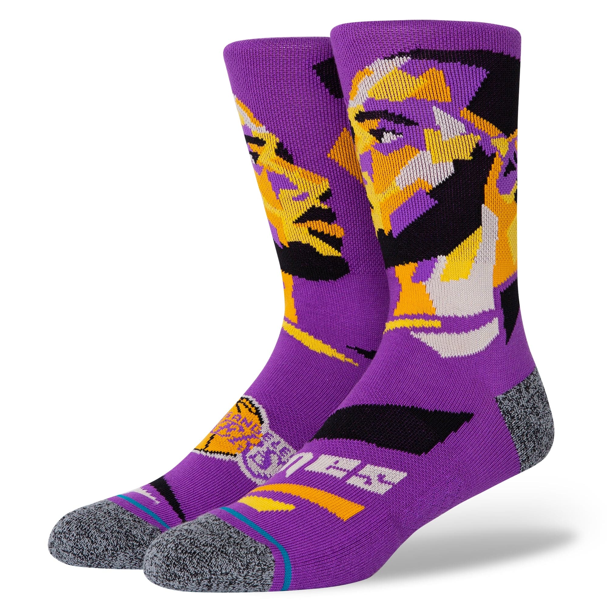 LeBron James Los Angeles Lakers Stance NBA Profiler Player Crew Socks ...