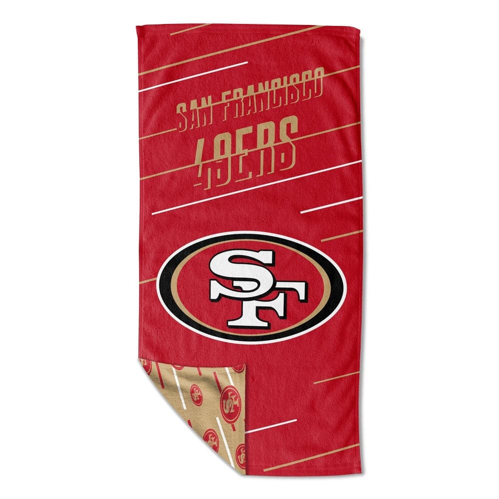 San Francisco 49ers NFL 32" x 64" Splitter Beach Towel w/Mesh Carry Ba ...