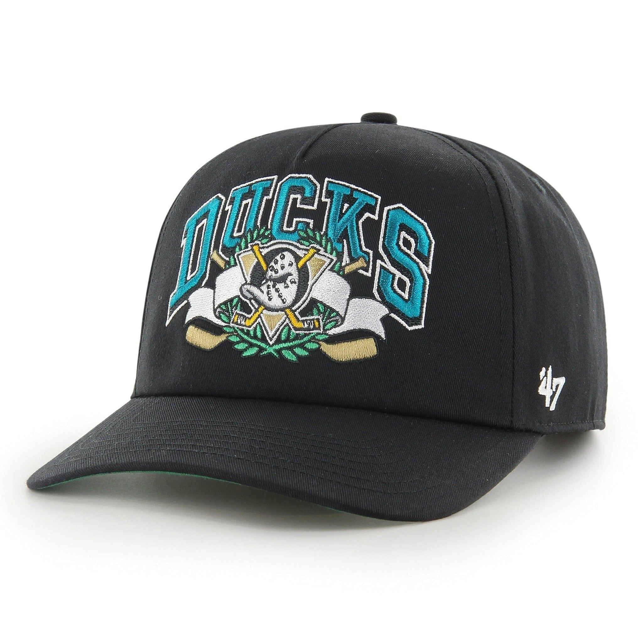 Anaheim Mighty Ducks '47 NHL Laurel MVP DP Pre-Curved Snapback Hat - B ...