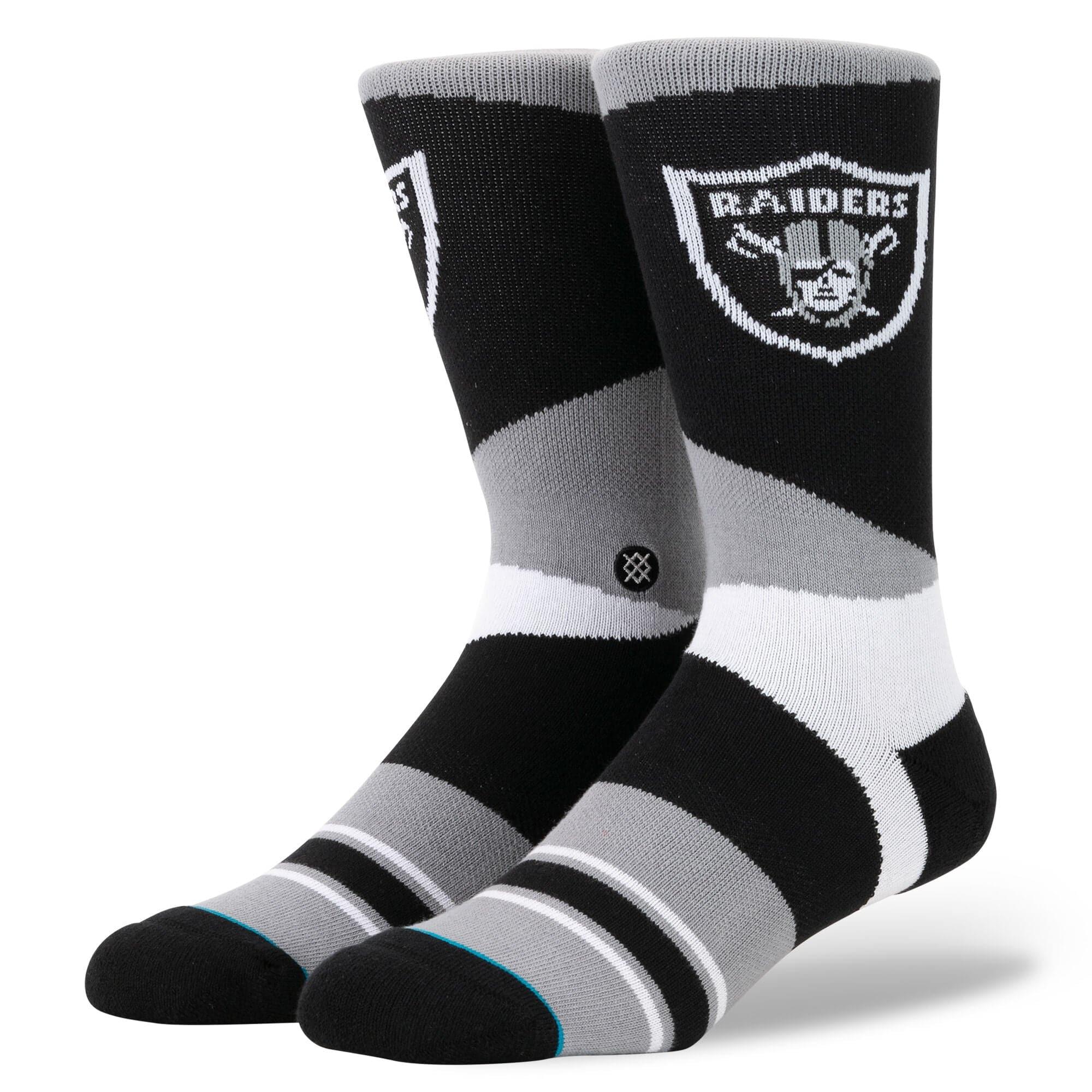 Las Vegas Raiders Stance NFL Fade Crew Socks - Black | US Sports HQ