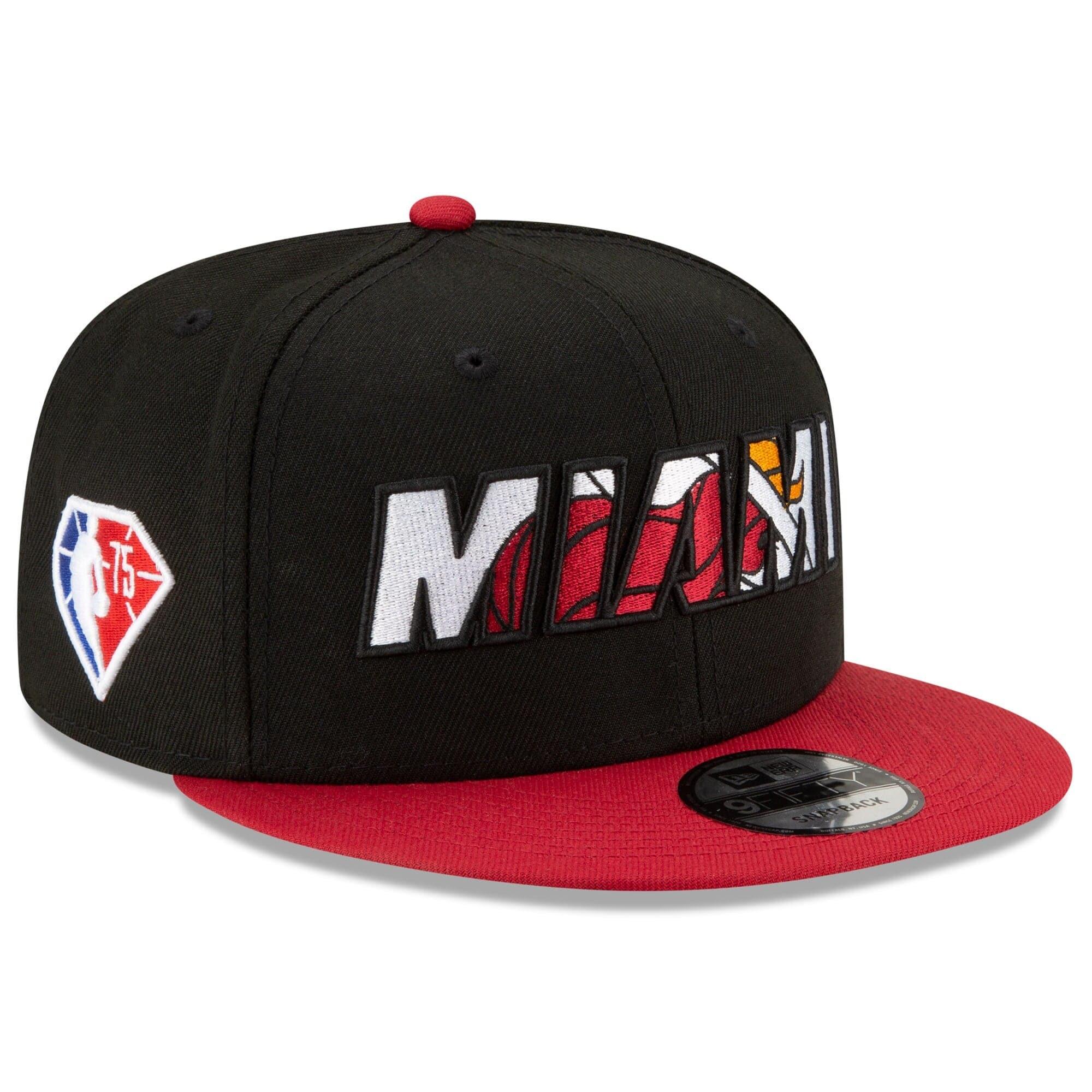 Miami Heat New Era NBA 2021 Draft 9FIFTY Snapback Hat - Black | US ...