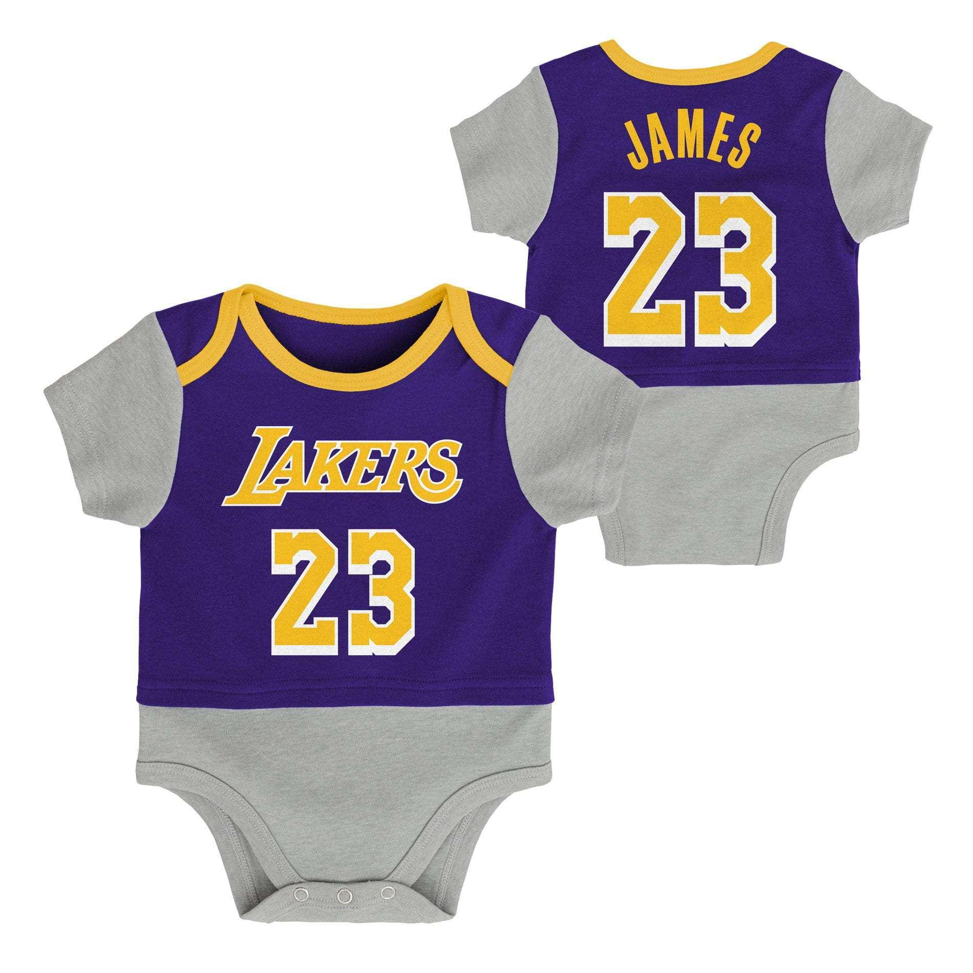 Infants LeBron James Los Angeles Lakers Outerstuff NBA Onesie Creeper ...