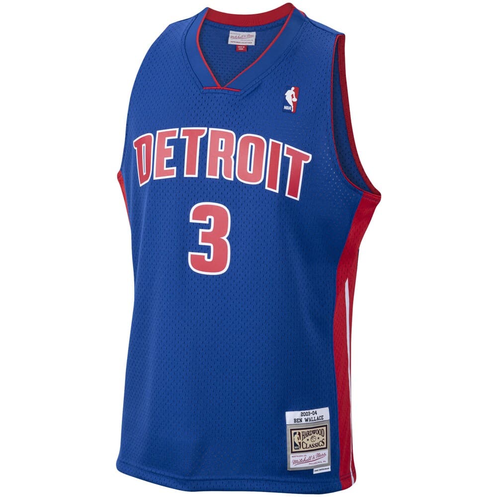 Ben Wallace Detroit Pistons 03-04 Road Mitchell & Ness NBA Swingman Je ...